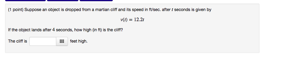 Solved 1 Point Suppose An Object Is Dropped From A Martian
