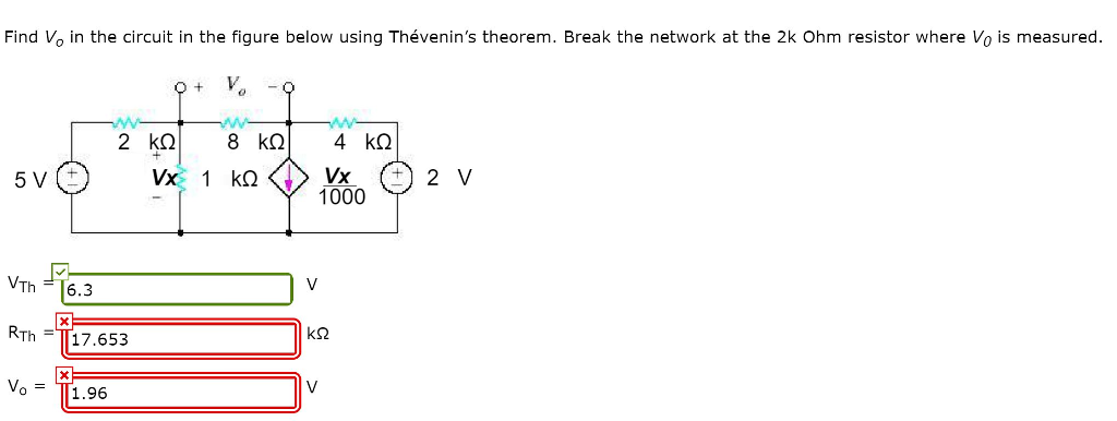 Solved Find Vo in the circuit in the figure below using | Chegg.com