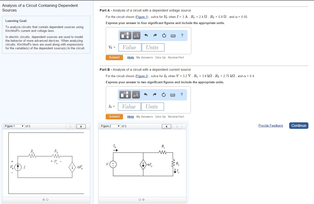 Solved Analysis of a Circuit Containing Dependent Sources | Chegg.com