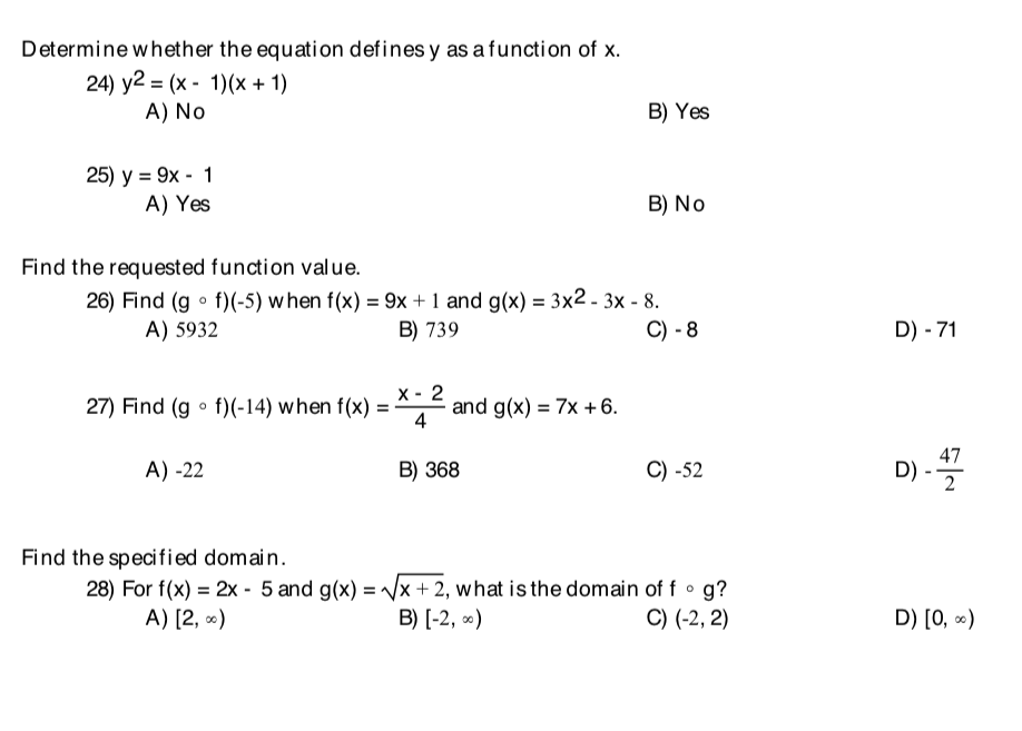 Solved Determine Whether The Equation Defines Y As A