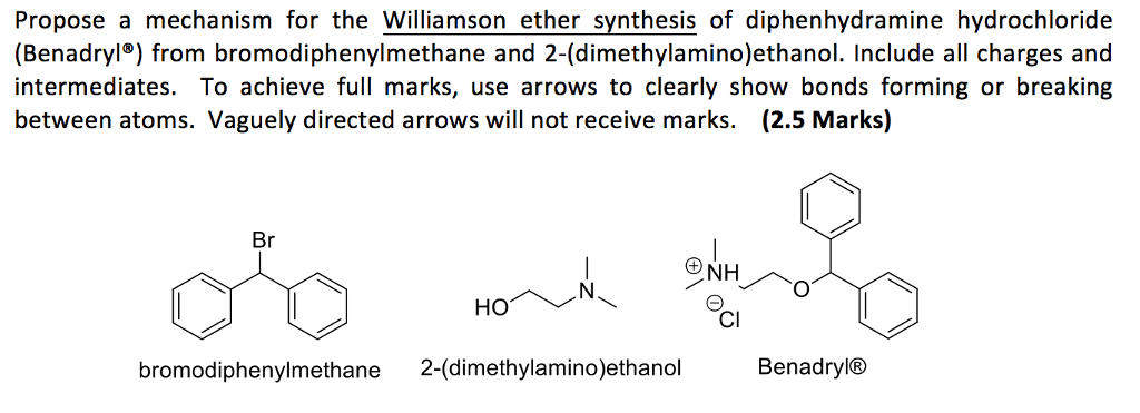 Solved Propose a mechanism for the Williamson ether | Chegg.com