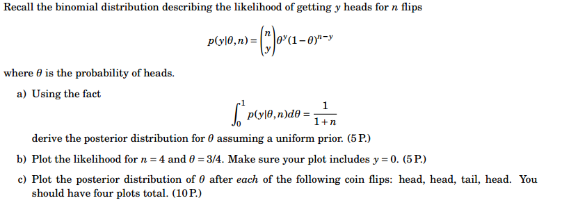 Solved Recall The Binomial Distribution Describing The