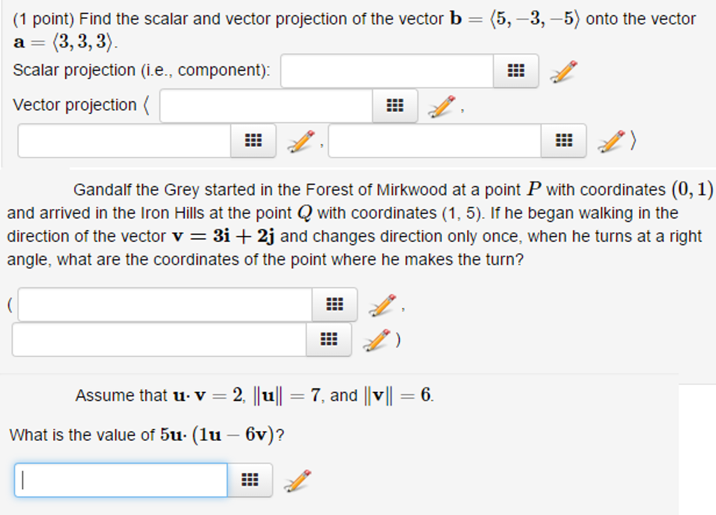 Solved Find the scalar and vector projection of the vector b | Chegg.com