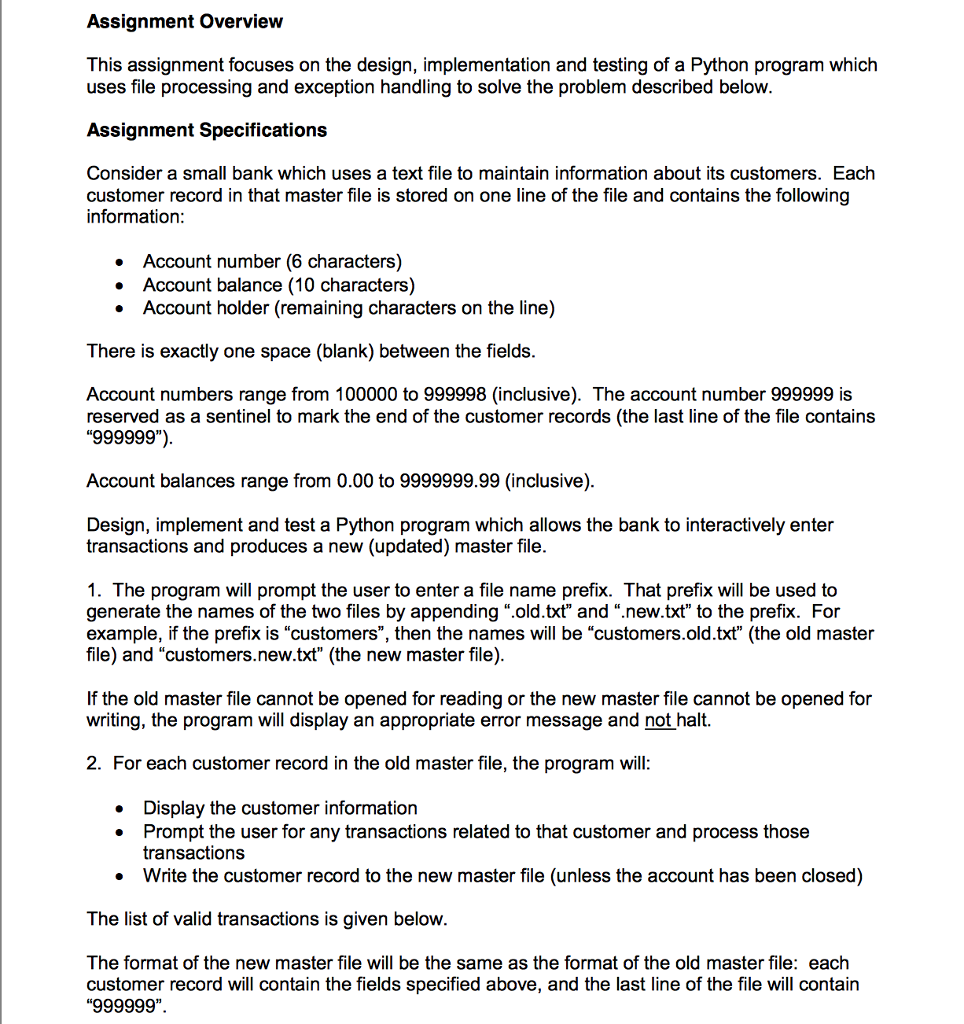Assignment Overview This assignment focuses on the | Chegg.com