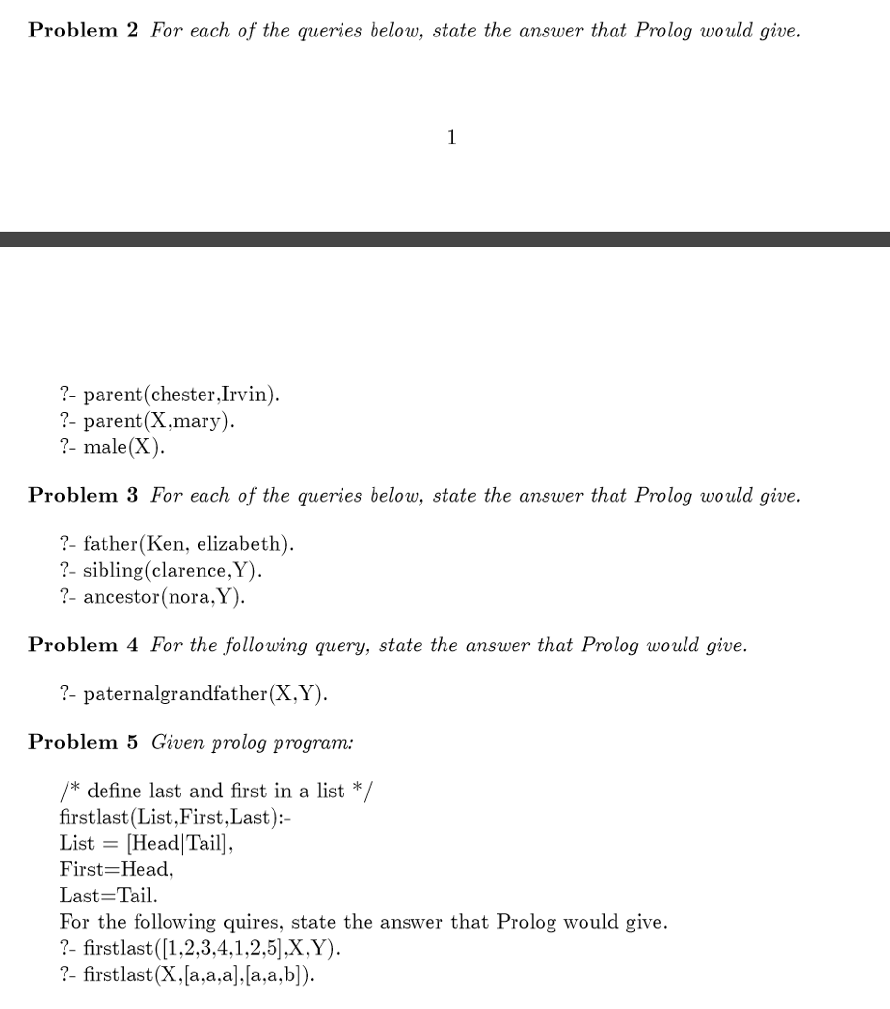 Solved Given prolog program Perm([X|Y], Z):- Perm (Y, W), | Chegg.com