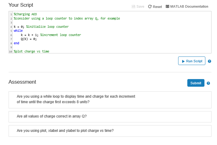 Solved Your Script Save C Reset Matlab Documentation 11