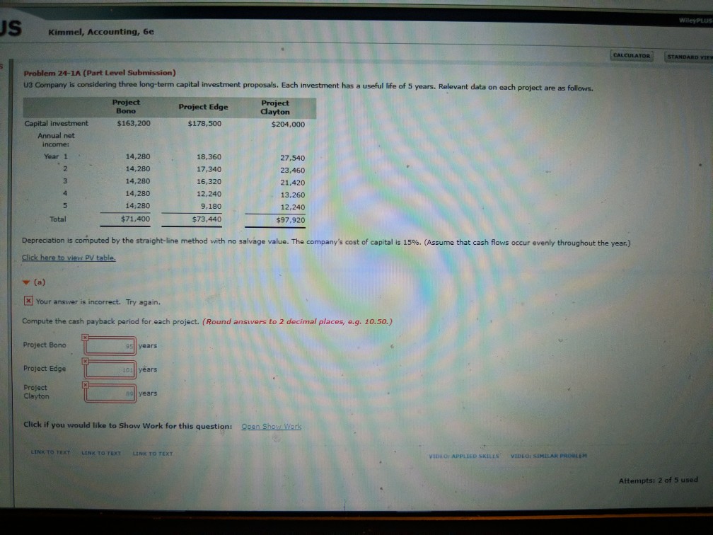 Solved JS Kimmel, Accounting, ce CALCULATOR Problem 24-1A | Chegg.com