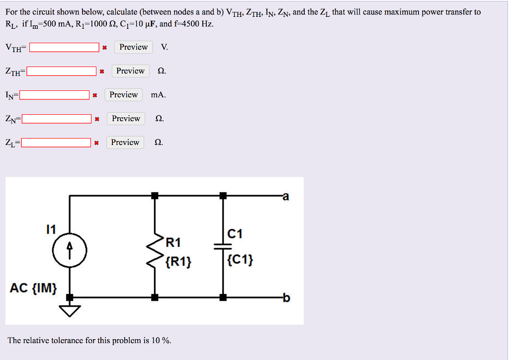 Solved For the circuit shown below, calculate (between nodes | Chegg.com