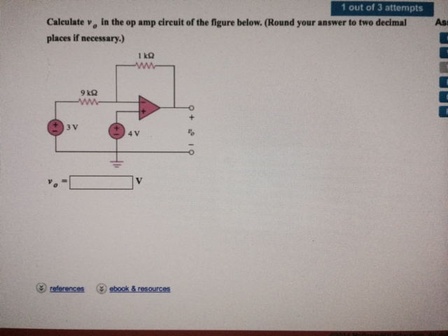 Solved Calculate v0 In the op amp circuit of the figure | Chegg.com