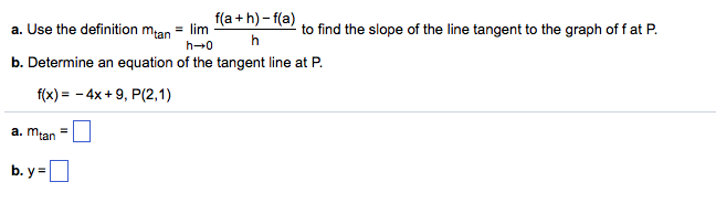 Solved using Mtan find slope of tanget line and detrmine | Chegg.com