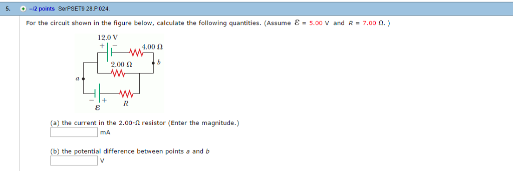Solved For the circuit shown in the figure below, calculate | Chegg.com