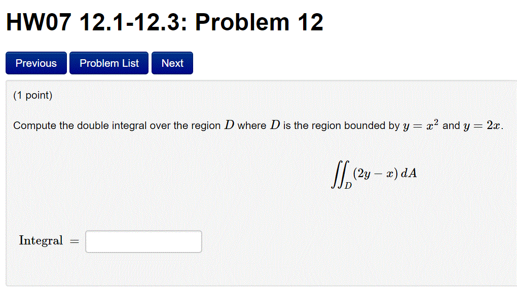 Solved HW07 12.1-12.3: Problem 12 Previous Problem List Next | Chegg.com