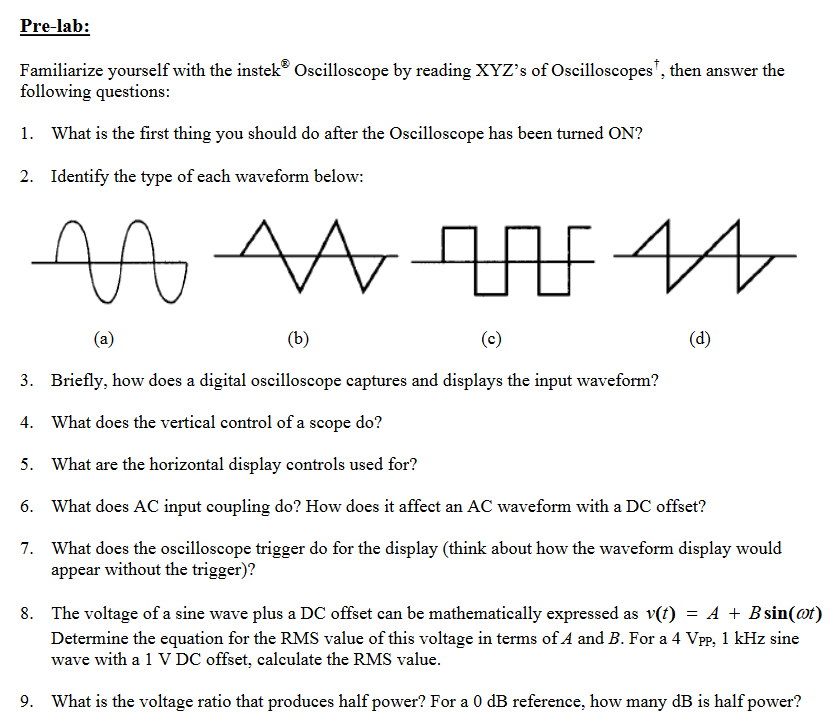 Solved Familiarize yourself with the instek® Oscilloscope by | Chegg.com Solved Familiarize yourself with the instek® Oscilloscope by | Chegg.com