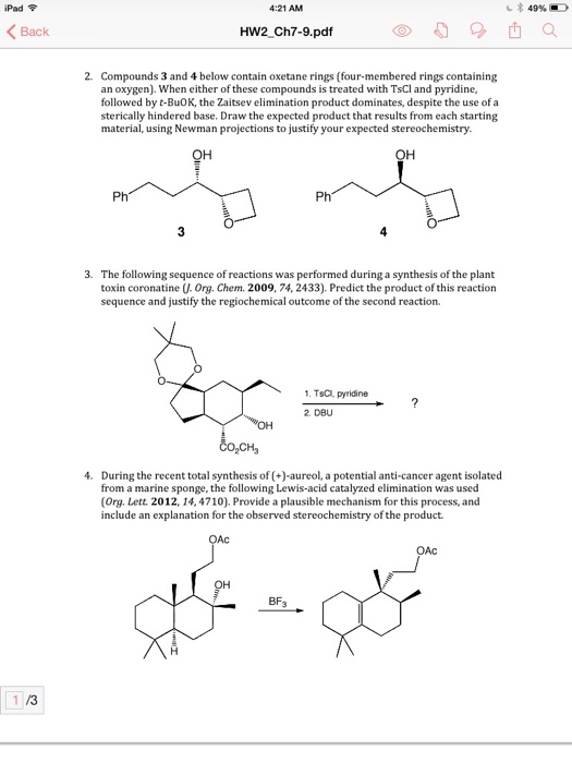 Solved Compounds 3 and 4 below contain oxetane rings | Chegg.com
