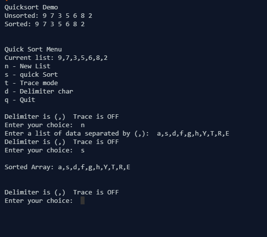Solved This assignment is to write a quicksort.cpp program | Chegg.com