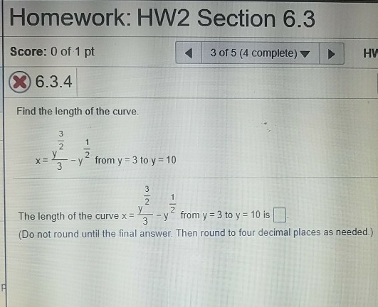 Solved Homework: HW2 Section 6.3 Score: 0 of 1 pt 3 of 5 (4 | Chegg.com