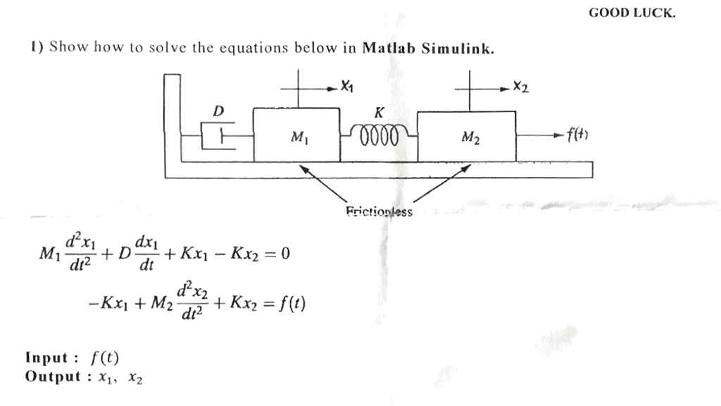 Solved GOOD LUCK 1) Show how to solve the equations below in | Chegg.com