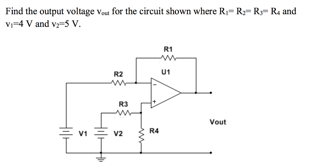 Solved Find the output voltage v_out for the circuit shown | Chegg.com