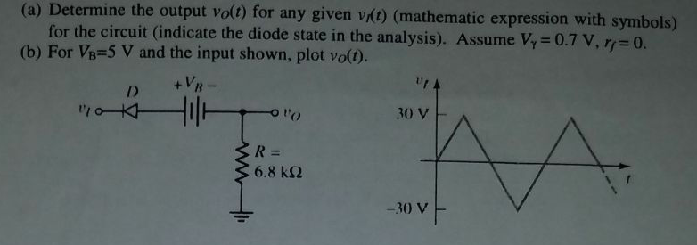Solved (a) Determine the output vot) for any given vit) | Chegg.com