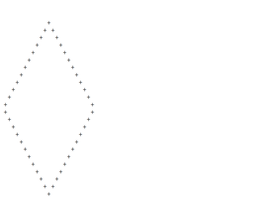 Solved Write a program that displays diamonds and hollow | Chegg.com