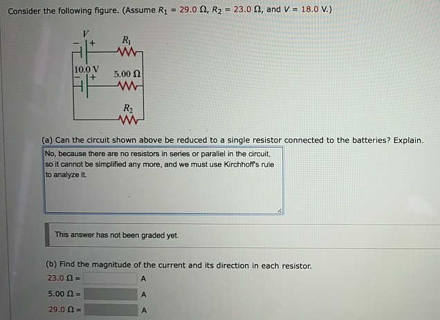 Solved Consider the following figure. (Assume R1 = 29.0 Ω, | Chegg.com