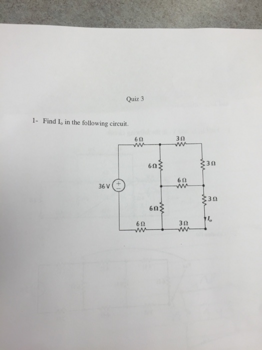 Solved Find I_0 in the following circuit. | Chegg.com