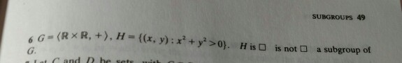 Solved EXERCISES A. Recognizing Subgroups n parts 1-6 below, | Chegg.com