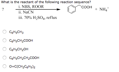 Solved What is the reactant of the following reaction | Chegg.com