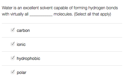 Solved Water is an excellent solvent capable of forming | Chegg.com