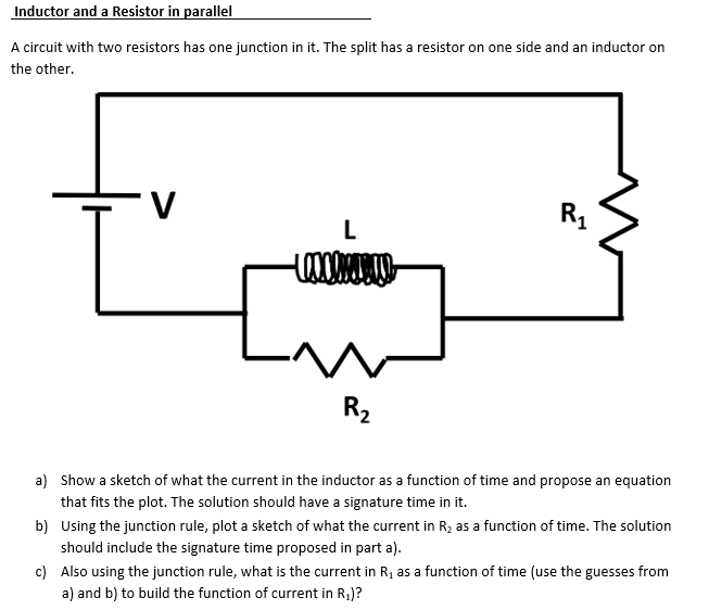 Solved Inductor and a Resistor in parallel A circuit with | Chegg.com