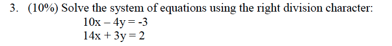 Solved Solve the system of equations using the right | Chegg.com