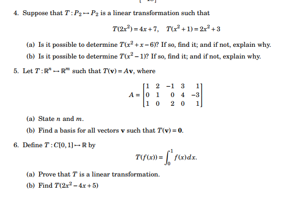 Solved 4. Suppose that T:P2- P2 is a linear transformation | Chegg.com