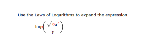 Solved Use the Laws of Logarithms to expand the expression. | Chegg.com