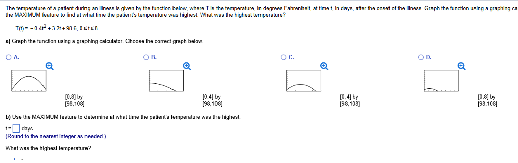 Solved The temperature of a patient during an illness is | Chegg.com