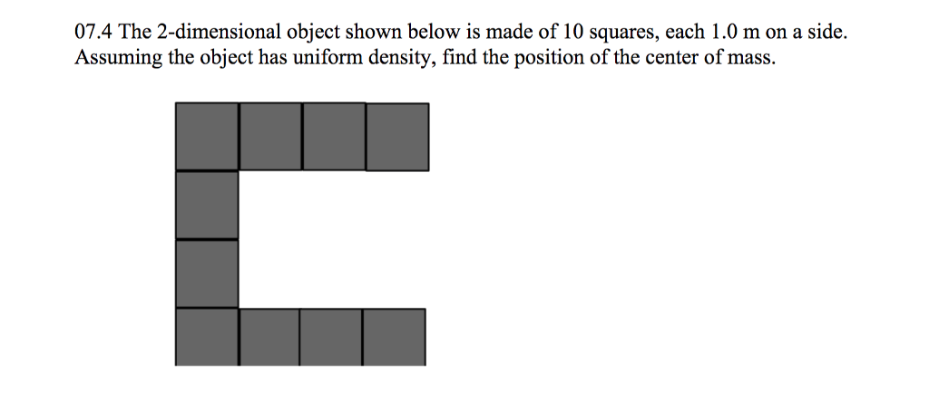 Solved 07.4 The 2-dimensional object shown below is made of | Chegg.com