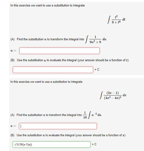 Solved In this exercise we want to use a substitution to | Chegg.com