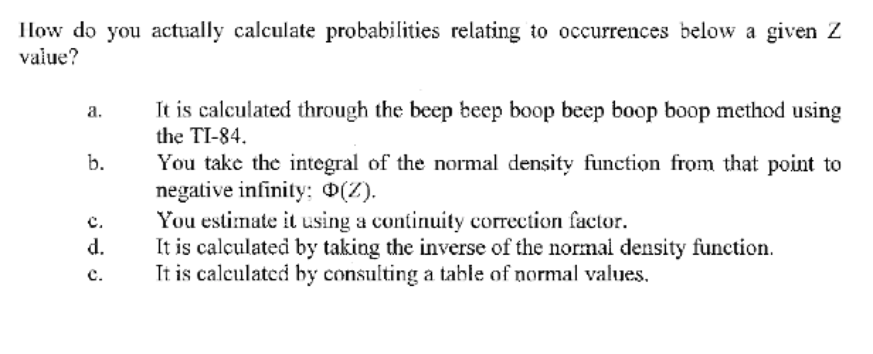 Solved llow do you actually calculate probabilities relating | Chegg.com