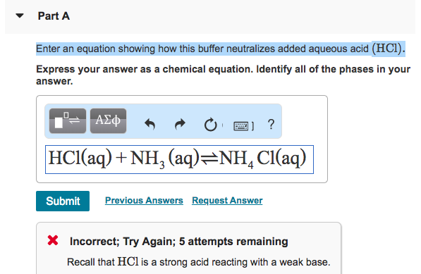Solved A buffer contains significant amounts of ammonia and | Chegg.com