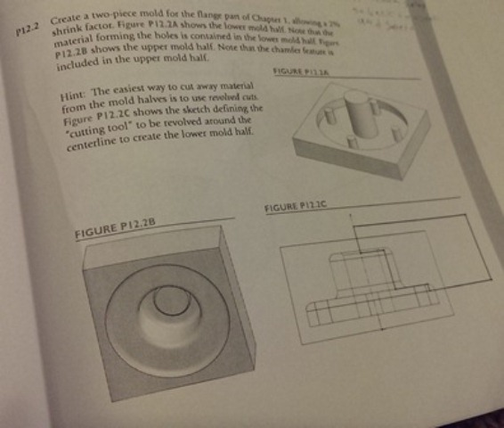 Create a two-piece mold for the flange part of | Chegg.com