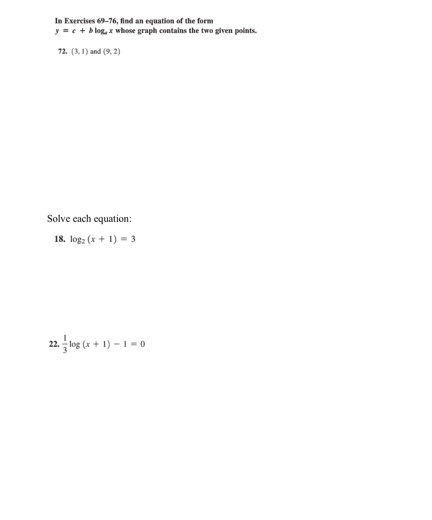 Solved In Exercises 69-76, find an equation of the form y = | Chegg.com