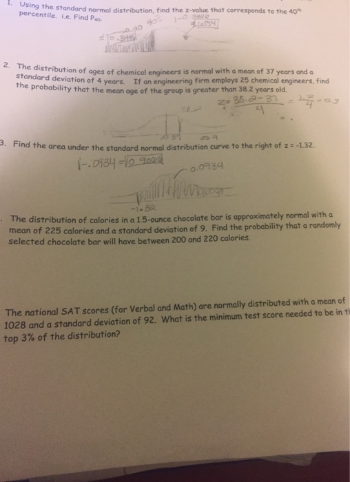 Solved Using the standard normal distribution, find the | Chegg.com