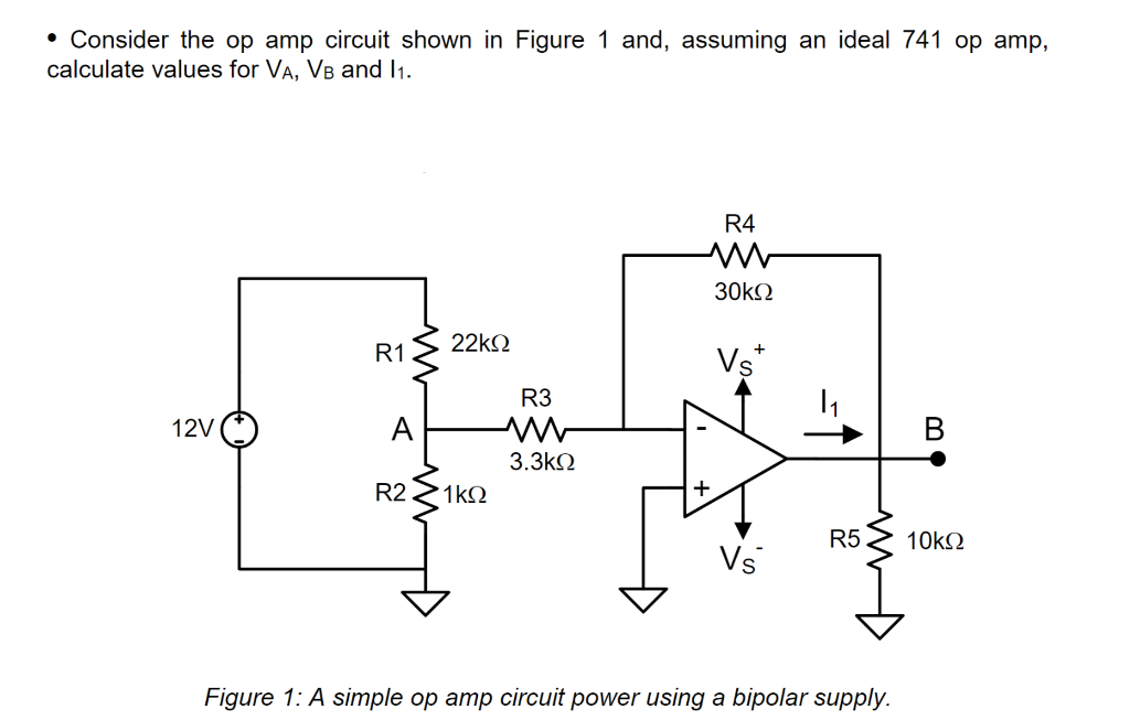 Solved .Consider the op amp circuit shown in Figure 1 and, | Chegg.com