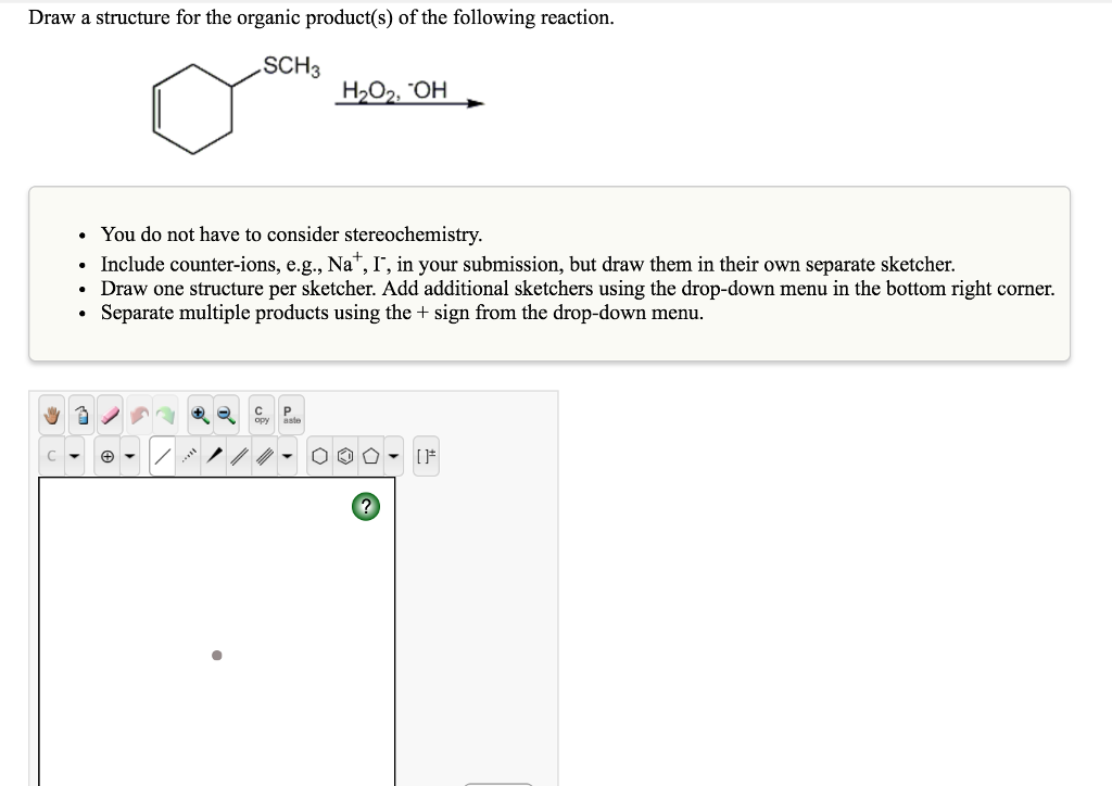 Solved Draw a structure for the organic product(s) of the | Chegg.com