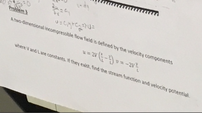Solved A two-dimensional incompressible flow field is | Chegg.com