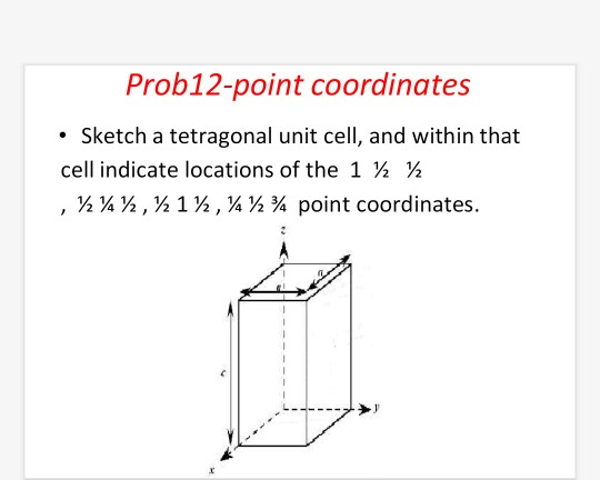 Tetragonal Unit Cell