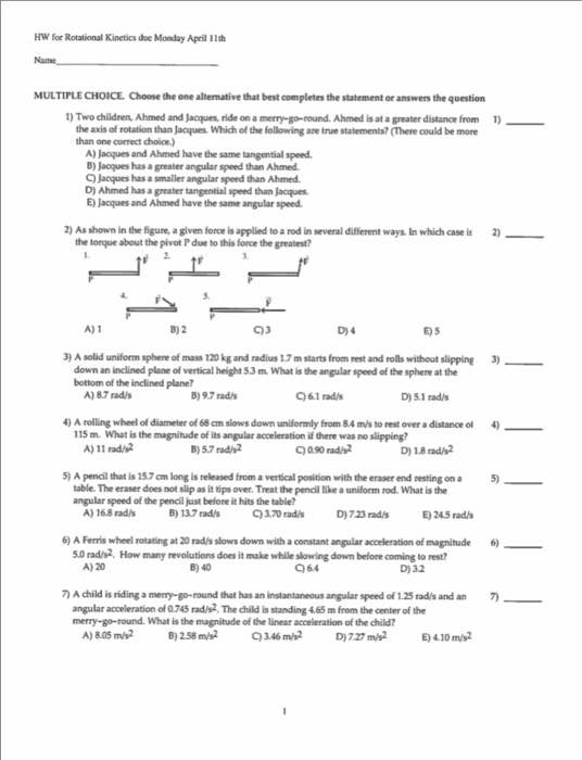 Solved Two children, Ahmed and Jacques, ride on a merry - go | Chegg.com