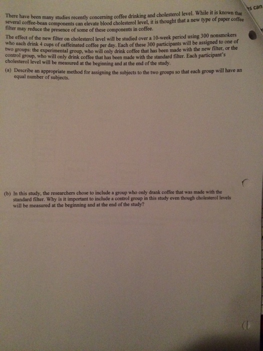 Solved 4 part high school AP stat question | Chegg.com