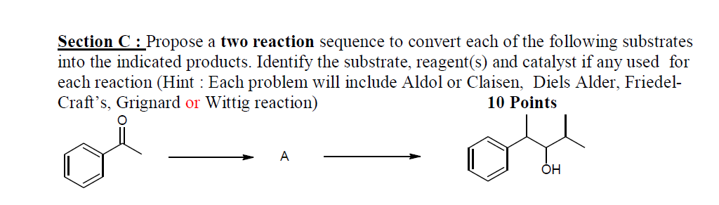 Solved Propose a two reaction sequence to convert each of | Chegg.com