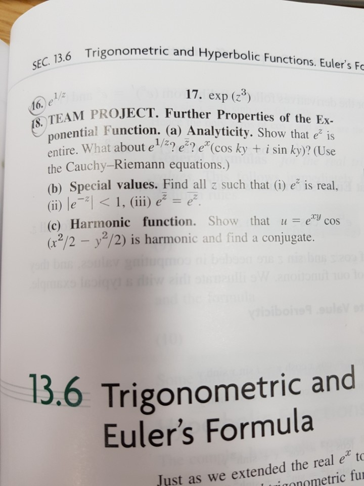 Solved 136 Trigonometric and Hyperbolic Functions. Euler's | Chegg.com