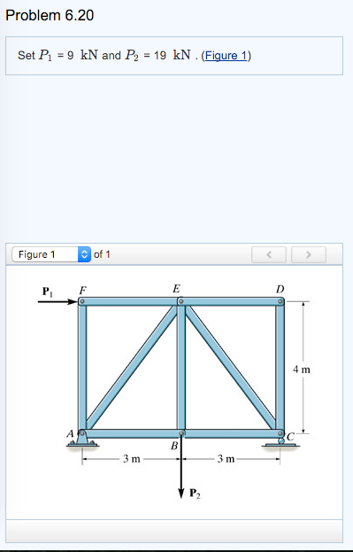 Solved Set P1 = 9 kN and P2 = 19 kN . Determine the force | Chegg.com Solved Set P1 = 9 kN and P2 = 19 kN . Determine the force | Chegg.com